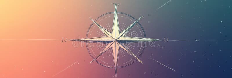 The Artwork Features a Geometric Compass Rose Design, Showcasing Sharp ...