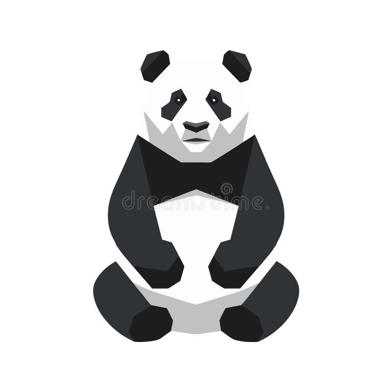 Geometric Polygon Panda Bear Vector Art for Designs and Prints Stock ...