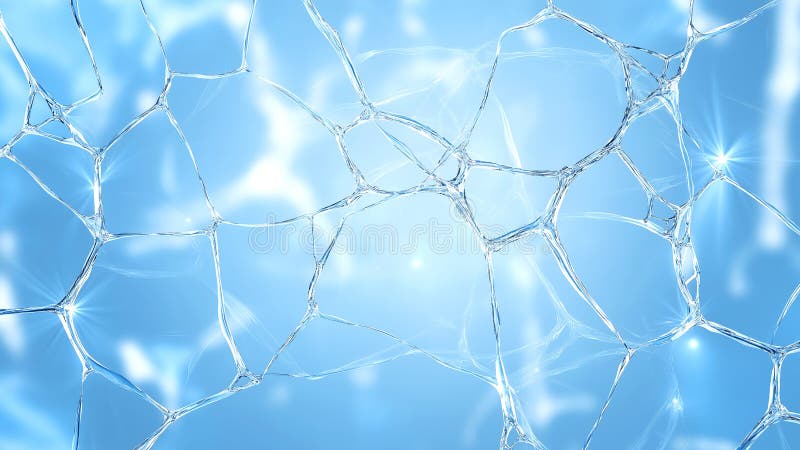 The Artwork Features Glowing Edges and Angular Shapes Blue Abstract ...