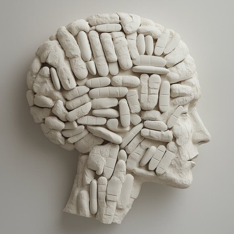Artwork Features Human Head Sculpted from Tablets, Symbolizing ...