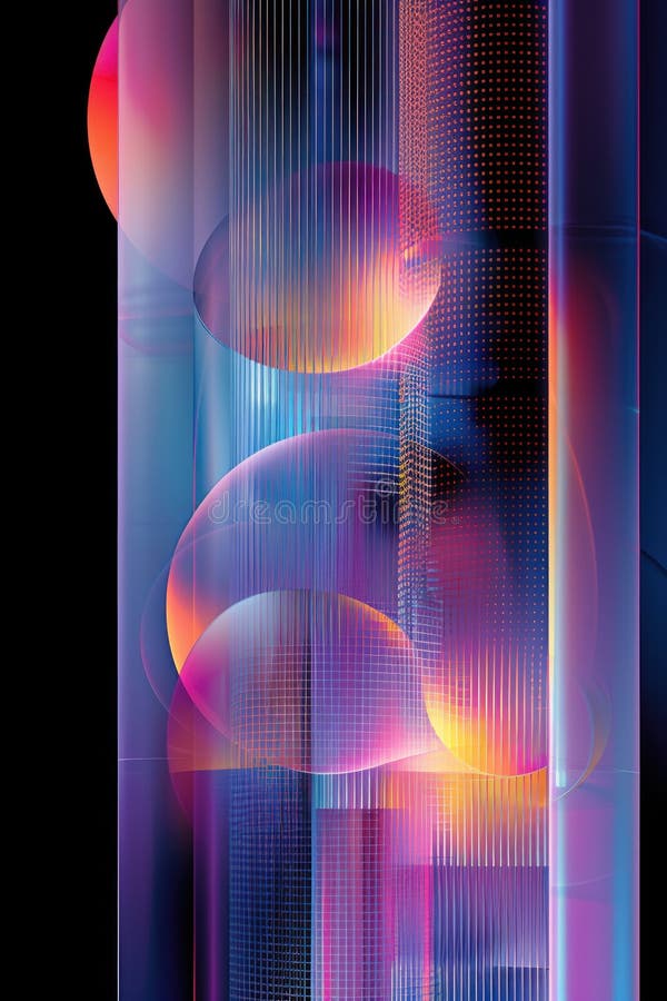 Elegant Modern Abstract Geometric Overlay with Vibrant Colors and ...