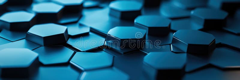 The Artwork Features an Intricate Pattern of Layered Hexagons that ...