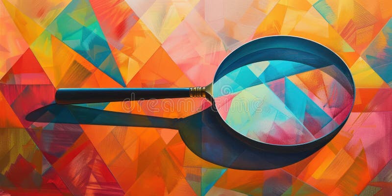 A Beautifully Designed Magnifying Glass Rests Against a Vibrant ...