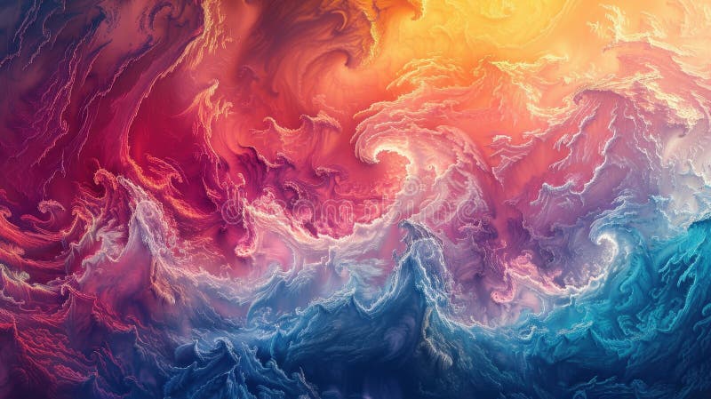 Vibrant Abstract Art Showcasing Swirling Colors and Textures in a ...