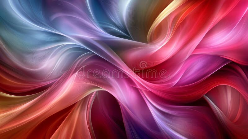 The Artwork Features a Mesmerizing Blend of Vibrant Colors, with Smooth ...