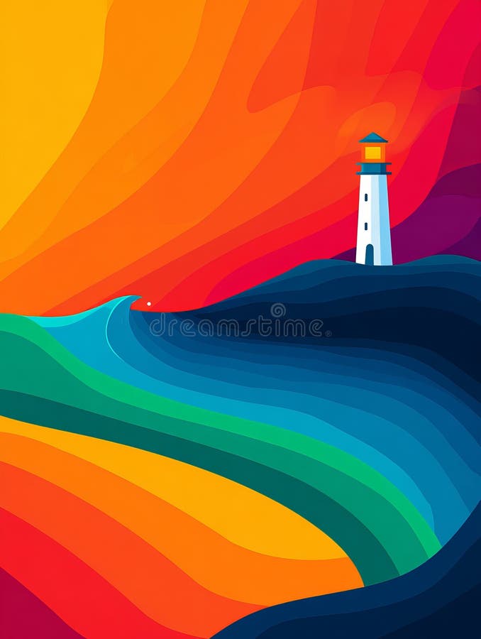 Abstract Beacon Stream stock illustration. Illustration of modern ...