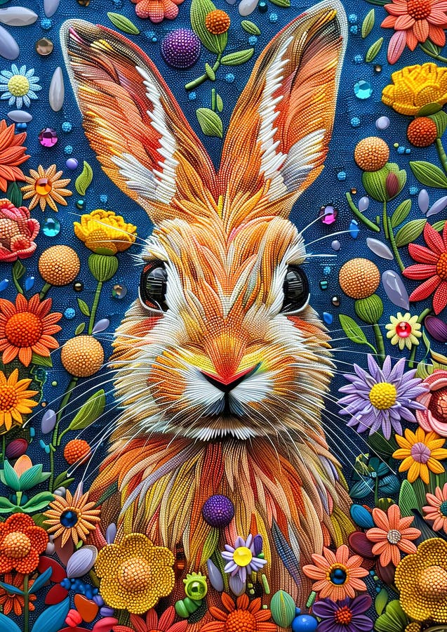 Artwork Features a Rabbit Surrounded by an Enchanted Garden Filled with ...