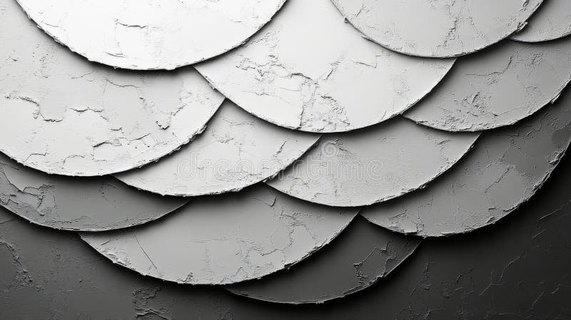Textures of Layered Gray Scales on a Wall in an Artistic Design ...