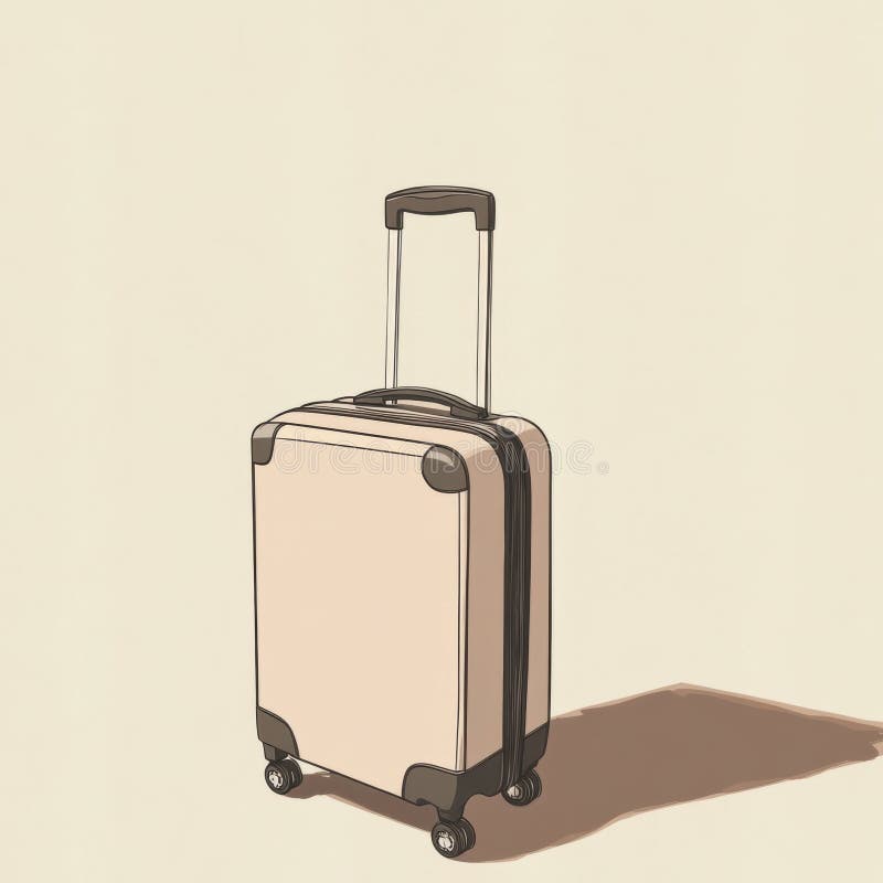 This Artwork Features a Simple yet Elegant Suitcase Designed with Clean ...
