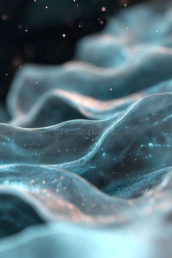 The Artwork Features Softly Glowing Vein-like Structures in Blue and ...