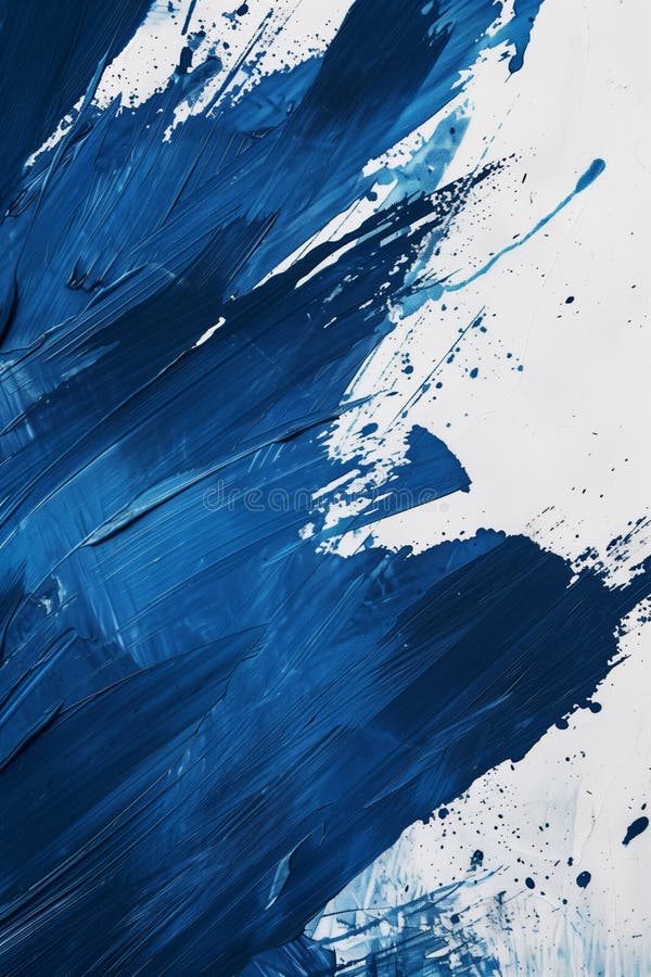 Vibrant Blue Bold Brush Stroke Texture with Grainy Spray Effect Stock ...