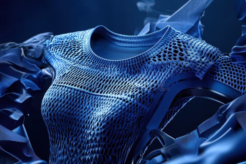 Innovative Textile Design Showcasing Intricate Mesh Pattern in Dynamic ...