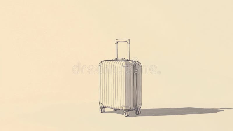 This Artwork Features a Stylish, Minimalist Suitcase Designed with ...