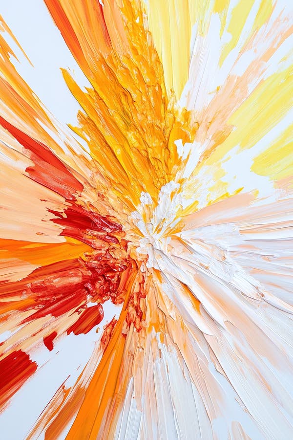 This Artwork Features a Sunburst Effect Created with Structural Acrylic ...