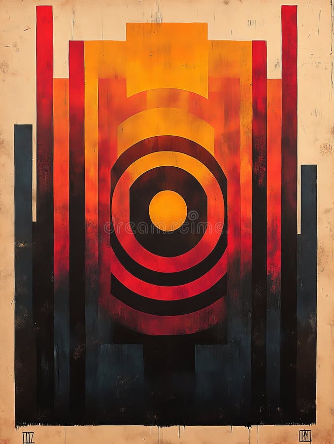 Symmetry in Color: a Minimalist Touch Stock Illustration - Illustration ...