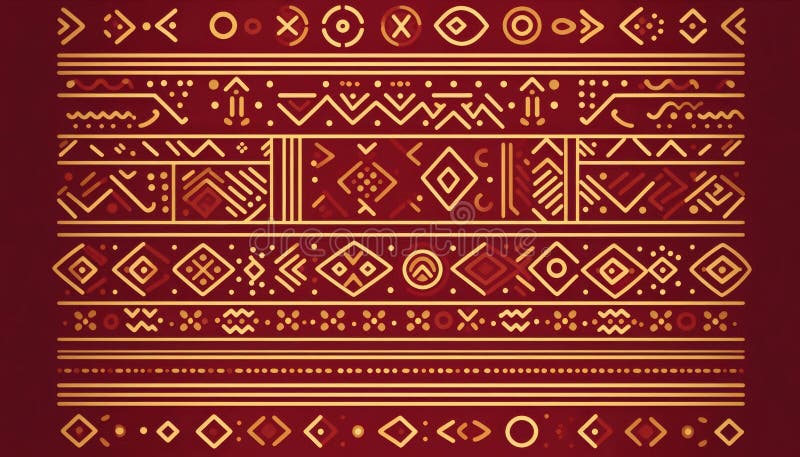 Traditional African Patterns in a Contemporary Kwanzaa Design Stock ...