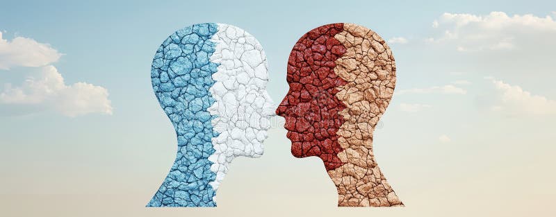 Human Connection Concept with Split Profiles Representing Diversity ...