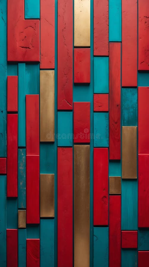 This Artwork Features a Unique Memphis Style Design with Vertical ...