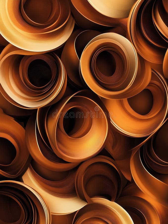 The Artwork Features a Vibrant Arrangement of Overlapping Coffee Cup ...