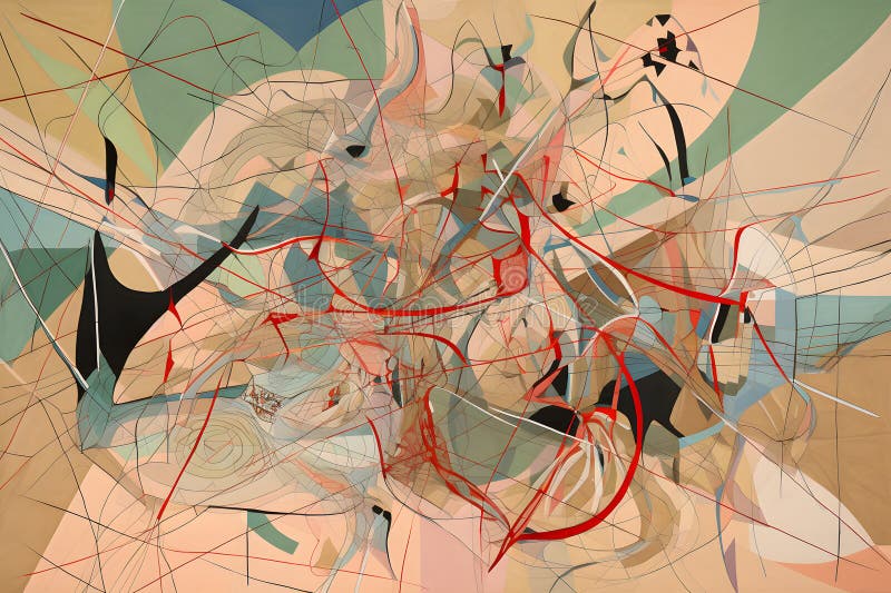 Abstract Composition Exploring Dynamic Movement and Color Stock ...