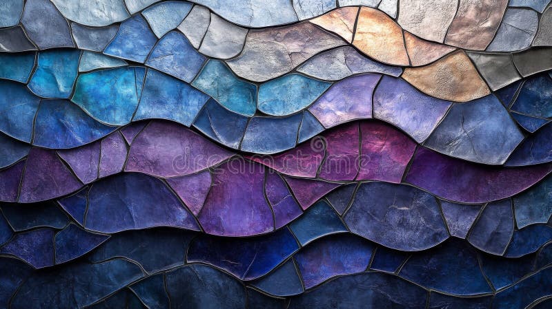 Abstract Waves Color Blending Vibrant Shades Creating Dynamic Visual ...