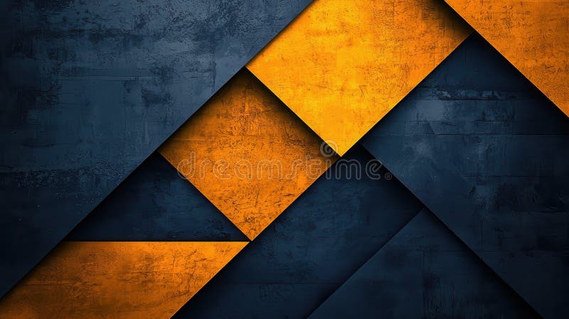 Dynamic Geometric Pattern in Blue and Gold Digital Art Modern Design ...