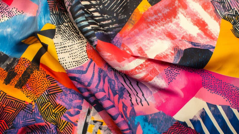 Vibrant Abstract Fabric Texture Colorful Chaotic Patterns Stock Photos - Free & Royalty-Free ...
