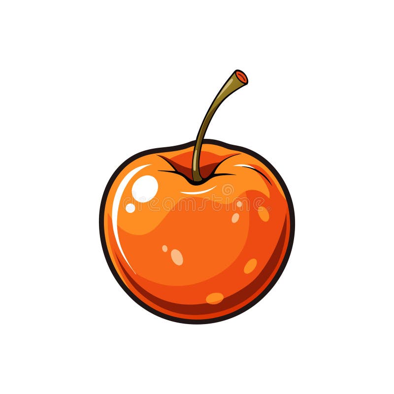 Vibrant Artistic Illustration of African Cherry Orange Stock ...