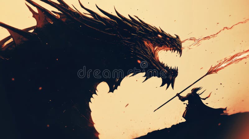 An Artwork Featuring a Black Wizard, Magic Wand in Hand, Summoning a ...