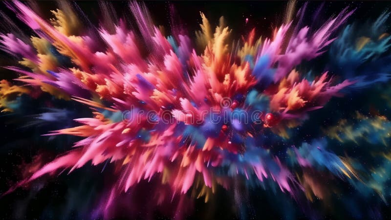 Festival of Exploding Colors Stock Video - Video of design, light ...