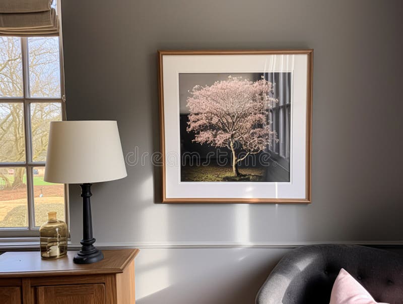 Artwork in a Frame in the English Countryside Style, Art and Home Decor ...