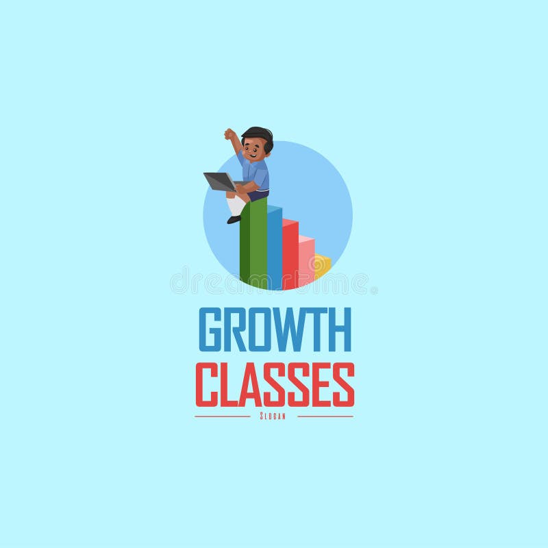 Growth Classes Vector Mascot Logo Stock Vector - Illustration of mark ...