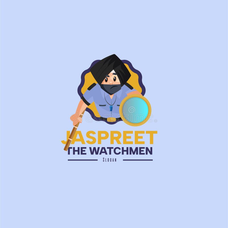 Jaspreet the Watchmen Vector Mascot Logo Stock Vector - Illustration of ...