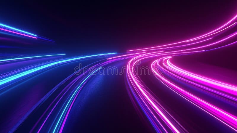 The Artwork Illustrates Dynamic Light Motion and High-speed Effects ...