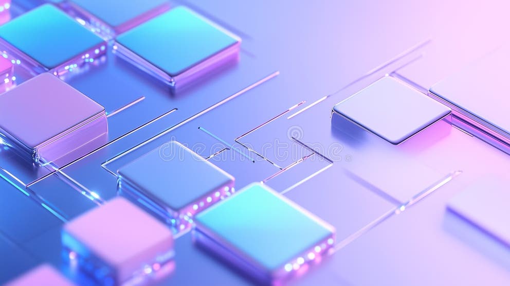 The Artwork Illustrates a Vibrant Flow of Data between Multiple Digital ...