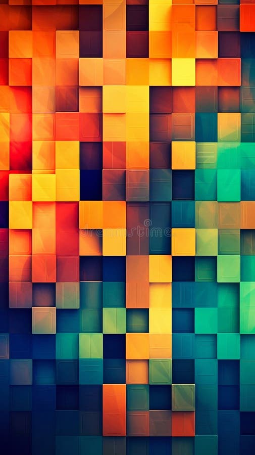 Artwork Made of Different Colored Shapes Background. Generative Ai ...