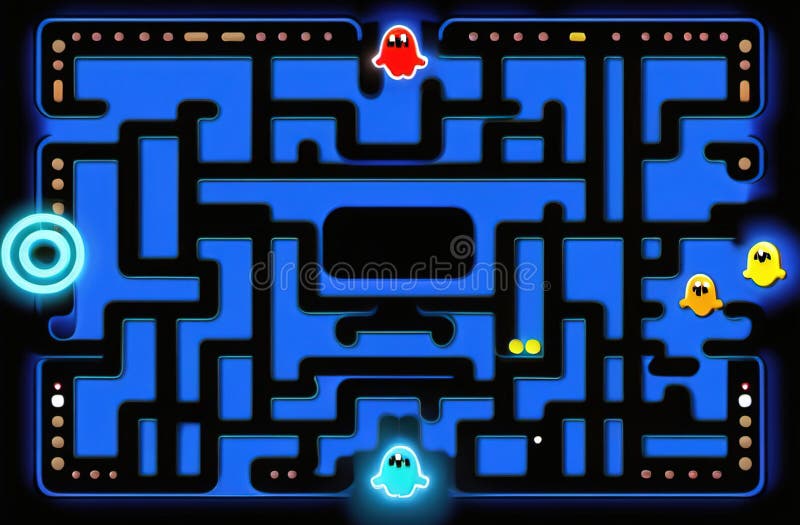 Artwork of the Pacman Game at 24-10-2024 Stock Illustration ...