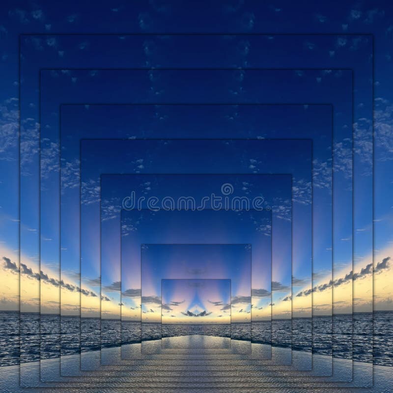 Artwork Pattern Vector is Designed Based on Beach at Twilight Time ...