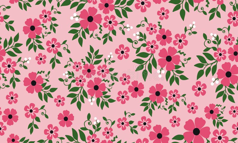 Artwork of Pink Flower, Wallpaper of Floral Pattern Background Stock ...