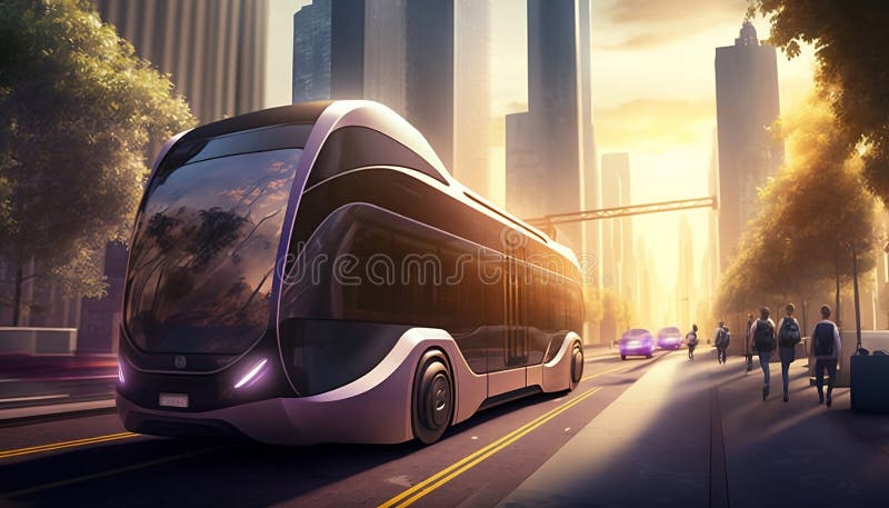 Next-Gen Cargo Transport: Futuristic Autonomous AV Cargo Truck Bus ...