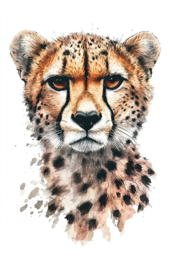 A Detailed Portrait of a Classic Cheetah Showcasing Its Features in a ...