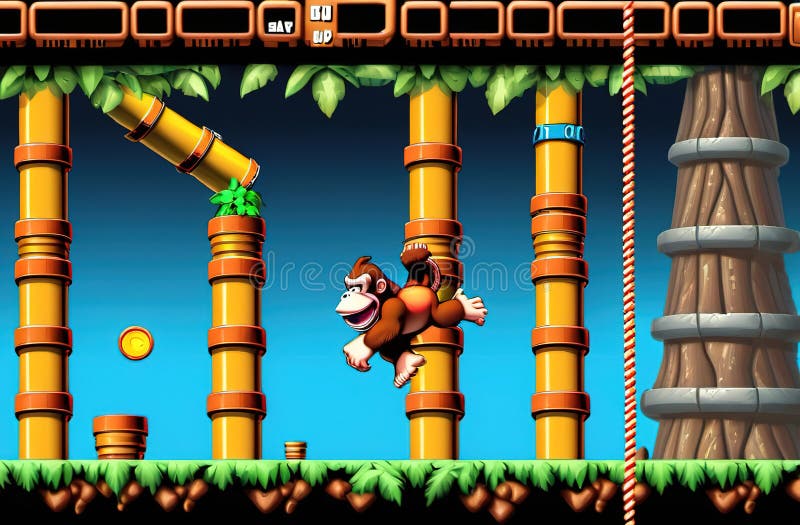 Artwork of the Retro Game Donkey Kong at 14-10-2024 Stock Illustration ...
