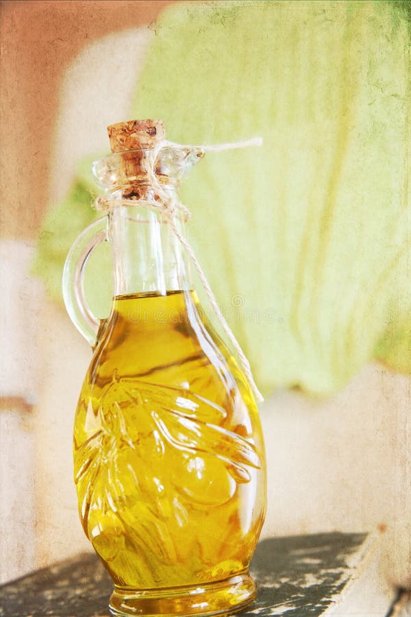 Artwork in Retro Style, Olive Oil Stock Photo - Image of tasty ...