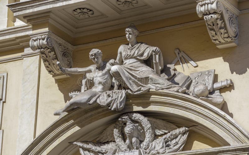 Artwork in Rome, Monuments in the Capital of Italy Stock Photo - Image ...