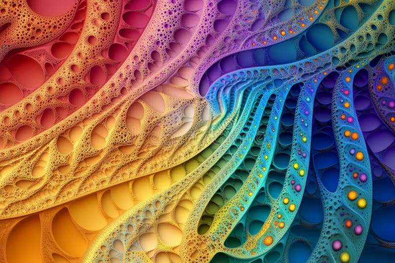 This Artwork Showcases an Abstract Fractal Design Composed of Vibrant ...