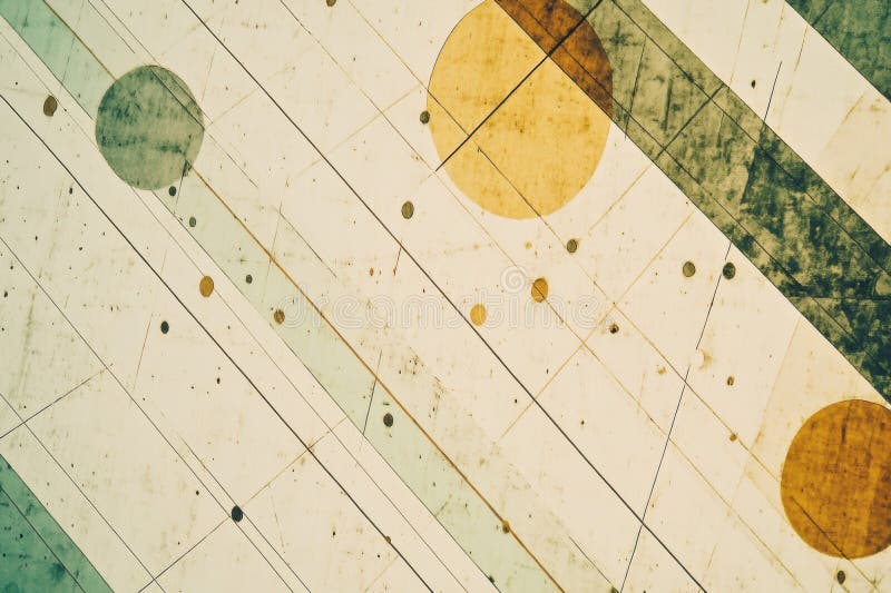 The Artwork Showcases an Abstract Geometric Design with Vibrant Circles ...