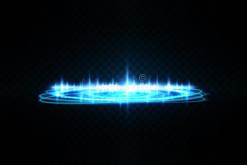 Radiant Glowing Blue Circular Light Effects Enhanced with Dynamic ...