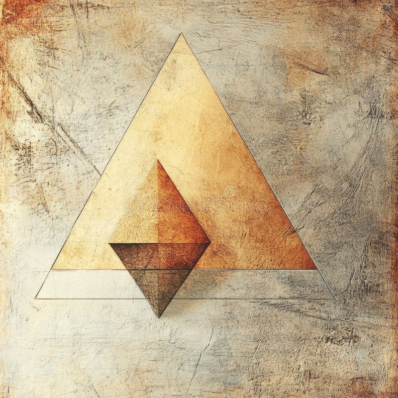 This Artwork Showcases an Arrangement of Asymmetrical Triangular Shapes ...