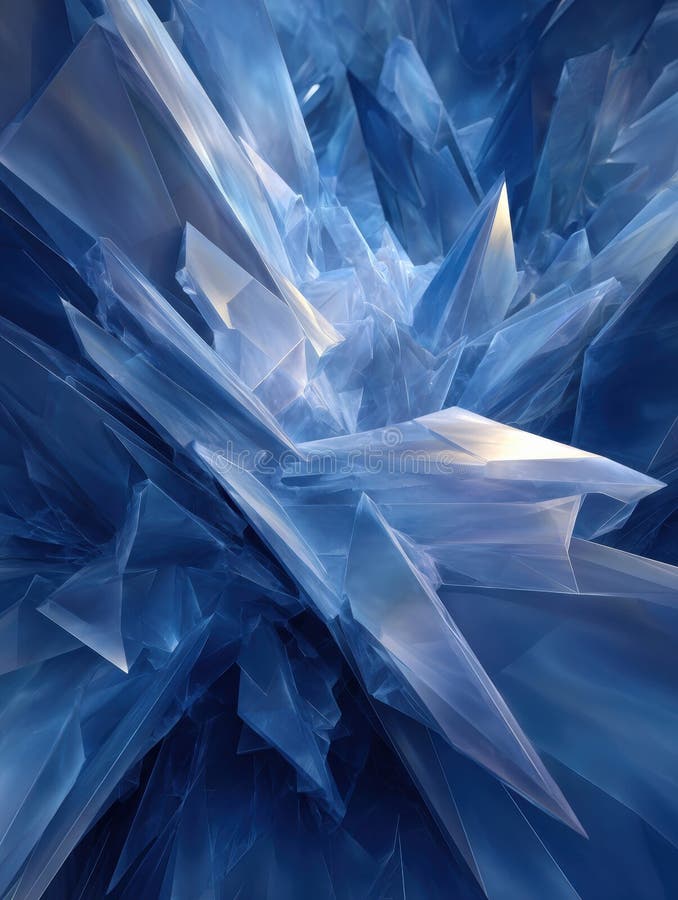 Cold Abstract Pattern with Jagged Shards Creating an Intriguing Design ...