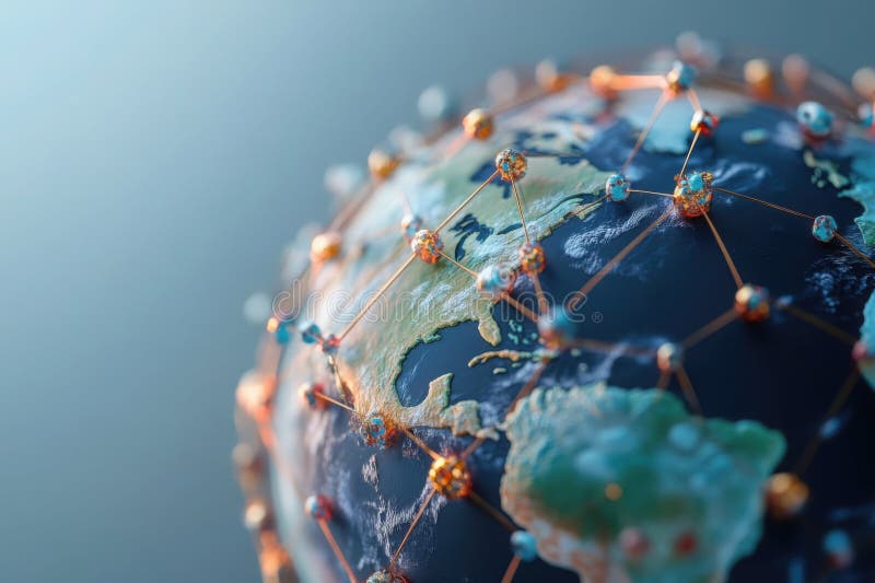 Visual Representation of Earth Highlighting Interconnected Continents ...